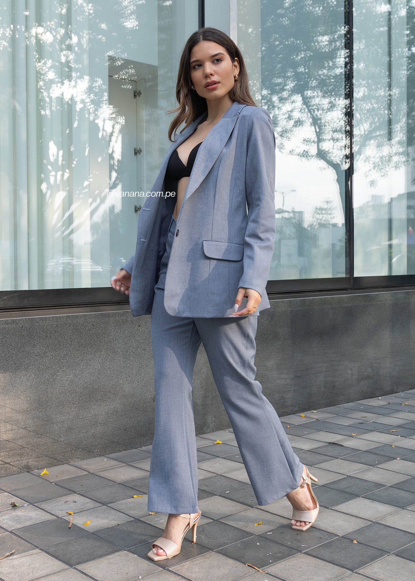 BLAZER SASTRE PRINCESA ESPIGA MARIA AZUL – VANANA